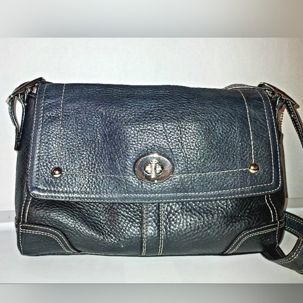 Coach Vintage Hamilton Black Pebbled Leather Shoulder… - Gem